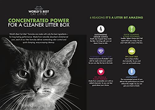 World's Best Cat Litter, Clumping Litter Formula for Multiple Cats, 28-Pounds