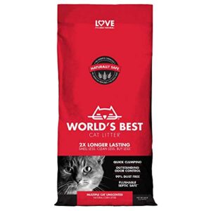 World's Best Cat Litter, Clumping Litter Formula for Multiple Cats, 28-Pounds