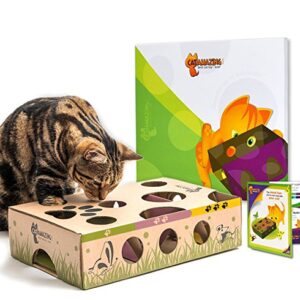 Cat Amazing Classic – Cat Puzzle Feeder – Interactive Enrichment Toy – Cat Treat Puzzle Box – Food Maze for Indoor Cats – Best Cat Toy Ever!