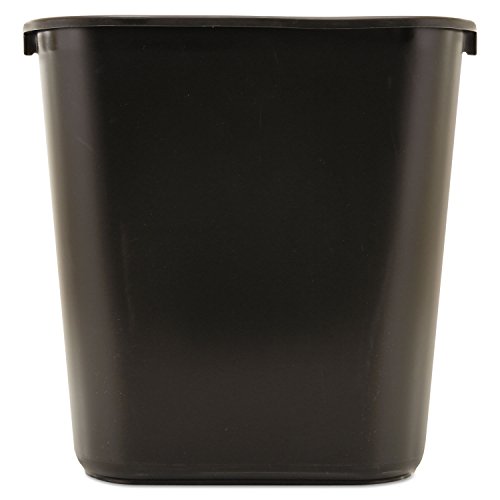 Rubbermaid Commercial Soft Molded Plastic Wastebasket, 7 Gal, Black