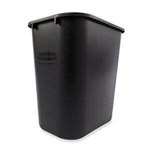 Rubbermaid Commercial Soft Molded Plastic Wastebasket, 7 Gal, Black