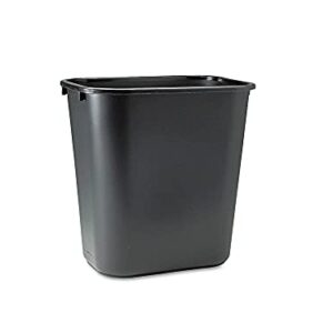 Rubbermaid Commercial Soft Molded Plastic Wastebasket, 7 Gal, Black