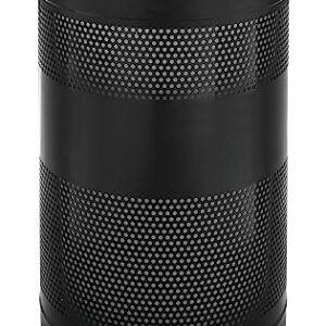 Rubbermaid Commercial Products Classic Trash Can, 51-Gallon, Stainless Steel Black, Hands-Free Indoor/Outdoor Garbage Bin for Mall/Stadium/Office/Lobby/Restaurant