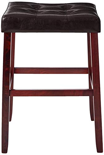 Crown Mark 2987 Kent Saddle Chair, Espresso, 2 Per Box