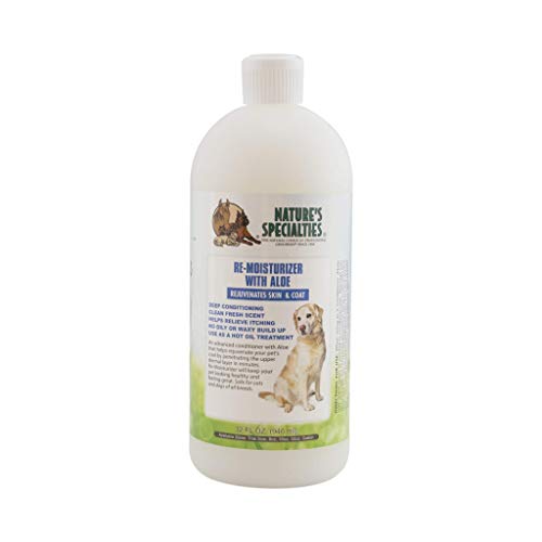 Nature's Specialties Re-Moisturizer with Aloe Dog Conditioner for Pets, Natural Choice for Professional Groomers, Rejuvenates Skin & Coat, Made in USA, 32 oz