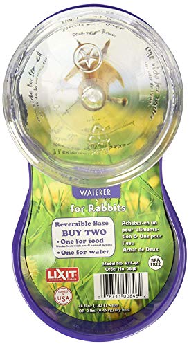 Lixit Reversible Waterer/Feeder for Rabbits and Other Small Animals. (Pack of 1)