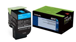 lexmark 80c10c0 cyan return program toner