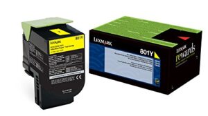 lexmark 80c10y0 yellow return program toner