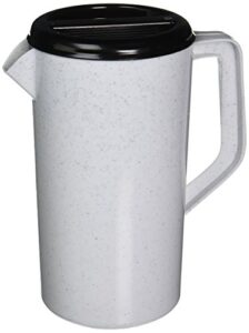 tablecraft 144grt plastic 2.5 quart pitcher with black lid