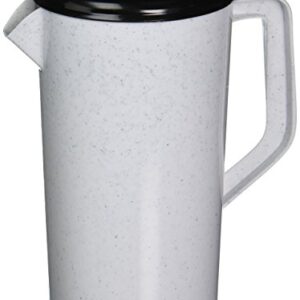 TableCraft 144GRT Plastic 2.5 Quart Pitcher with Black Lid