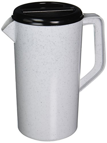 TableCraft 144GRT Plastic 2.5 Quart Pitcher with Black Lid