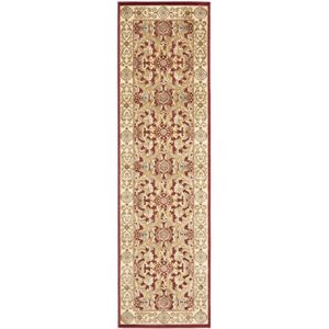 SAFAVIEH Paradise Collection Runner Rug - 2' x 7', Red, Oriental Viscose Design, Ideal for High Traffic Areas in Living Room, Bedroom (PAR08-202)