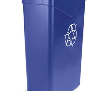 Carlisle FoodService Products 342015REC14 TrimLine LLDPE Waste Container, 15 Gallon Capacity, 10.95" Length x 20.03" Width x 24-3/4" Height, Blue