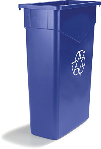 Carlisle FoodService Products 342015REC14 TrimLine LLDPE Waste Container, 15 Gallon Capacity, 10.95" Length x 20.03" Width x 24-3/4" Height, Blue