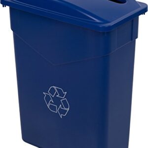 Carlisle FoodService Products 342015REC14 TrimLine LLDPE Waste Container, 15 Gallon Capacity, 10.95" Length x 20.03" Width x 24-3/4" Height, Blue