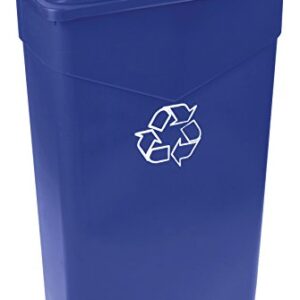 Carlisle FoodService Products 342015REC14 TrimLine LLDPE Waste Container, 15 Gallon Capacity, 10.95" Length x 20.03" Width x 24-3/4" Height, Blue