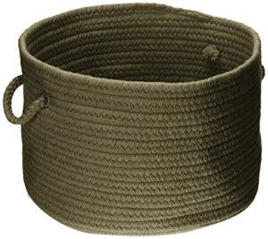 colonial mills wl55 14 by 14 by 10-inch bristol storage basket, olive