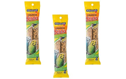 Vitakraft Crunch Sticks with Sesame and Banana Parakeet Treat 2.11 Ounce, Pack of 3