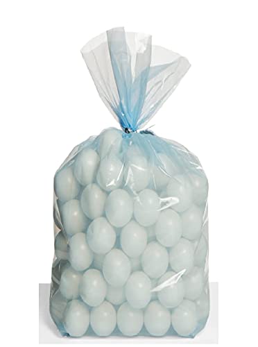 Unique Party Cellophane Bags, 30 Count (Pack of 1), Baby Blue