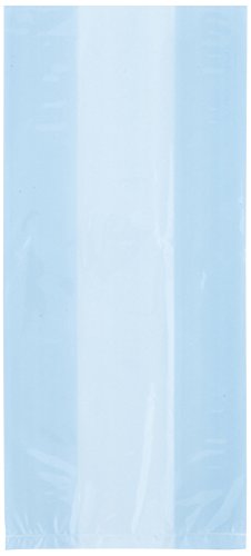 Unique Party Cellophane Bags, 30 Count (Pack of 1), Baby Blue