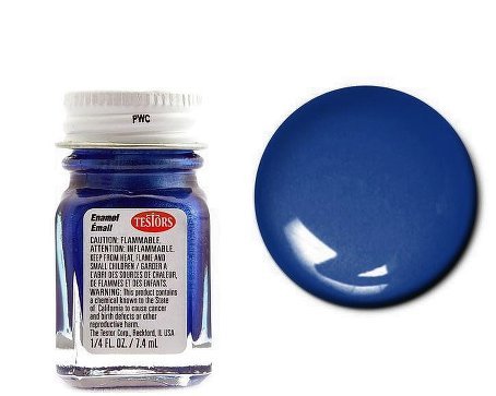 Testors Enamel Paint 1/4 ounce Gloss Artic Blue Metallic