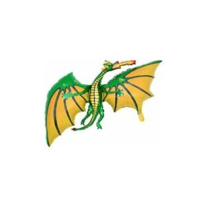 grabo 36 inch green dragon shaped foil balloon - air or helium