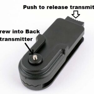 Educator Belt/Saddle/Purse Quick-Release Transmitter Holder for Educator Remote Dog Training Collars,Black