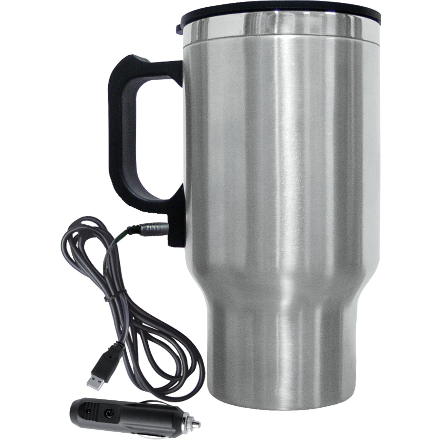 Brentwood Travel Mug 12 Volt Heated, 1 Count (Pack of 1), Stainless Steel