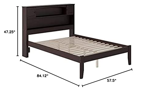 AFI Newport Full Platform Bed with Open Footboard and Turbo Charger in Espresso