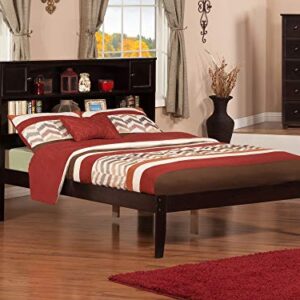 AFI Newport Full Platform Bed with Open Footboard and Turbo Charger in Espresso