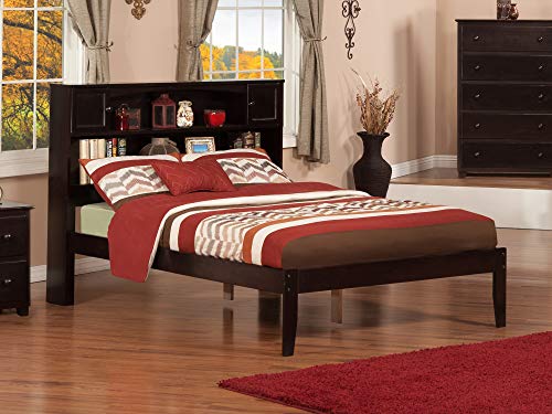 AFI Newport Full Platform Bed with Open Footboard and Turbo Charger in Espresso