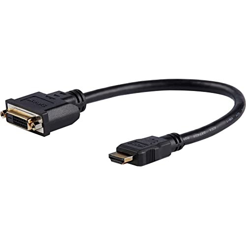 StarTech.com HDMI Male to DVI Female Adapter - 8in - 1080p DVI-D Gender Changer Cable (HDDVIMF8IN)