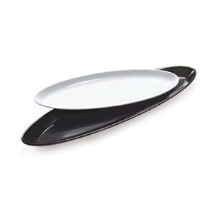 G.E.T. ML-252-BK 20 oz, 16" x 5" Oval Platter, Black, Large