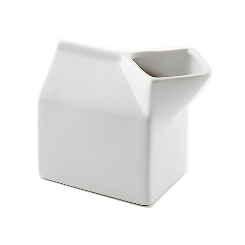 American Metalcraft CMCC5 Ceramic Milk Carton Creamers, 5-Ounces