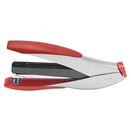 Swingline Stapler, SmartTouch Desktop Stapler, Reduced Effort, 25 Sheets, Full Strip, Silver/Red (S7066526)