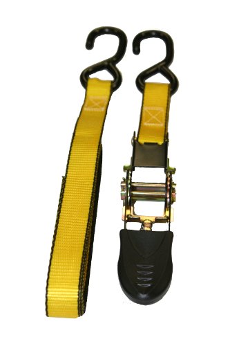 Everest Premium Ratchet Tie Down – 4 PK – 1 IN – 10 FT – 300 LBS Working Load – 900 LBS Break Strength – Cambuckle Alternative – Cargo Straps Perfect for Moving Appliances, Lawn Equipment and Motorcycles