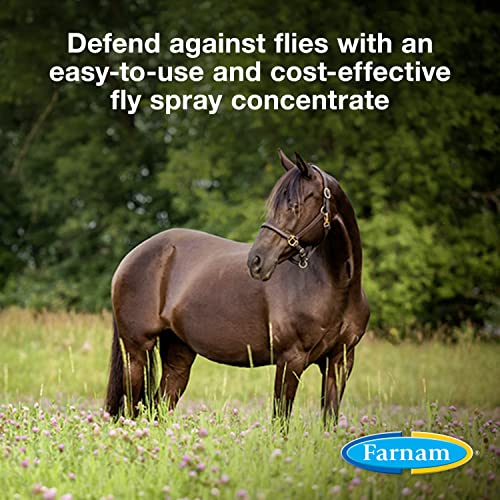 Farnam Repel-XPe Emulsifiable Horse Fly Spray, Liquid Concentrate, Mix with Water, 128 Ounces, One Gallon