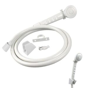 white rv/mobile home handheld hand shower head & hose - 60-in. long