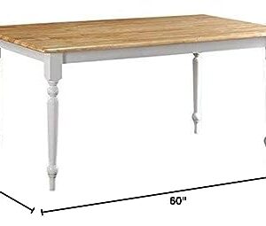 Boraam Farmhouse Table, White/Natural