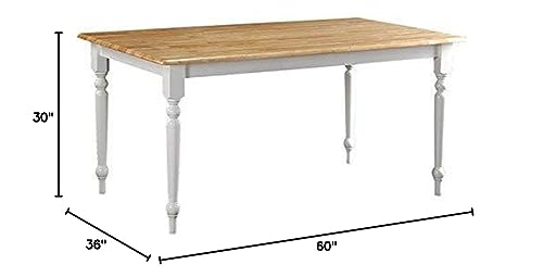 Boraam Farmhouse Table, White/Natural