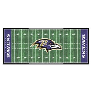 fanmats 7344 baltimore ravens field runner rug - 30in. x 72in.