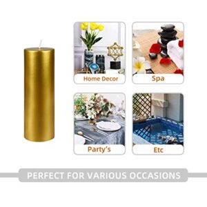 Zest Candle Pillar Candle, 2 by 6-Inch, Metallic Bronze Gold