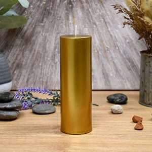 Zest Candle Pillar Candle, 2 by 6-Inch, Metallic Bronze Gold