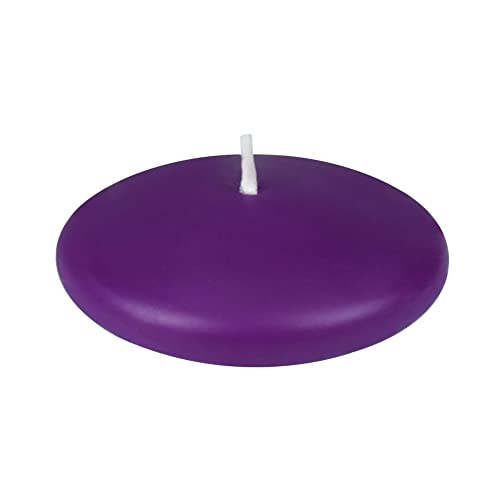 Zest Candle 12-Piece Floating Candles, 3-Inch, Purple