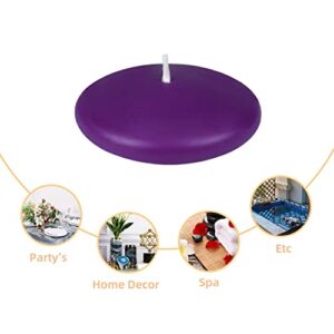 Zest Candle 12-Piece Floating Candles, 3-Inch, Purple