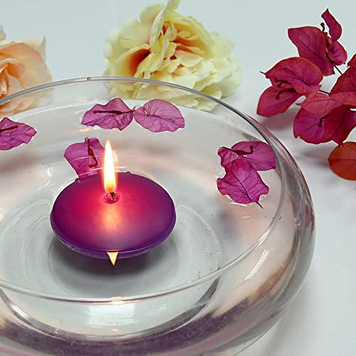 Zest Candle 12-Piece Floating Candles, 3-Inch, Purple