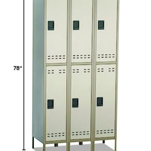 Safco Products Double Tier Locker,3 Column, Tan