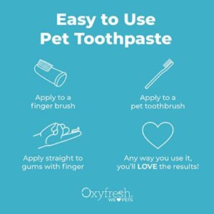 Oxyfresh Premium Dog Toothpaste – Best Dog Teeth Cleaning & Dog Plaque and Tartar Fighter – Safe for Cat Toothpaste Too – Vet Formulated Pet Toothpaste, 4oz