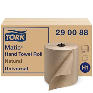 tork matic paper hand towel roll natural h1, universal, 100% recycled fiber, 6 rolls x 700 ft, 290088