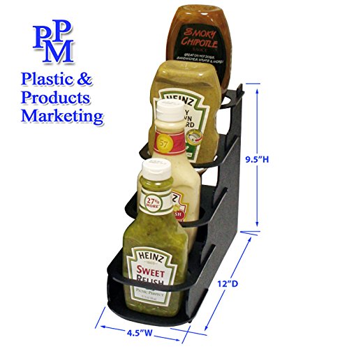 HZ-4-BOTTLE by PPM: Condiment Rack for Heinz Upside Down Bottles